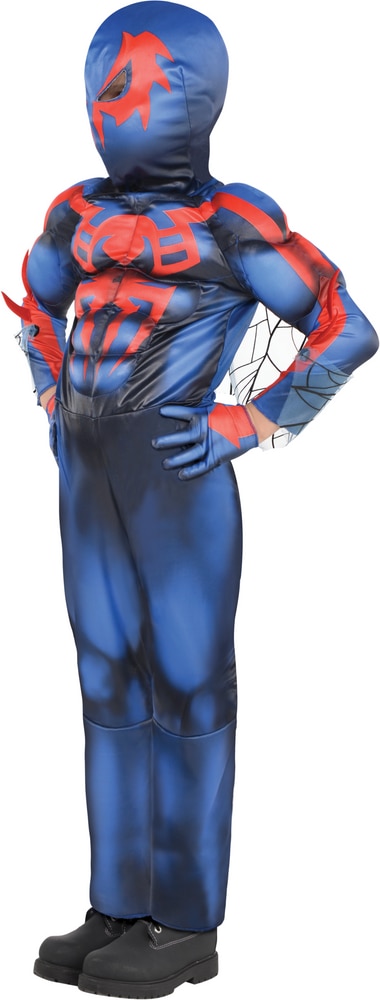Kids' Disney Marvel Spider-Man Miguel O'Hara Blue/Red Jumpsuit with Web Wings & Mask Halloween ...