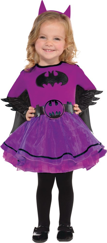 Infant DC Batgirl Purple Dress with Cape & Mask Halloween Costume ...