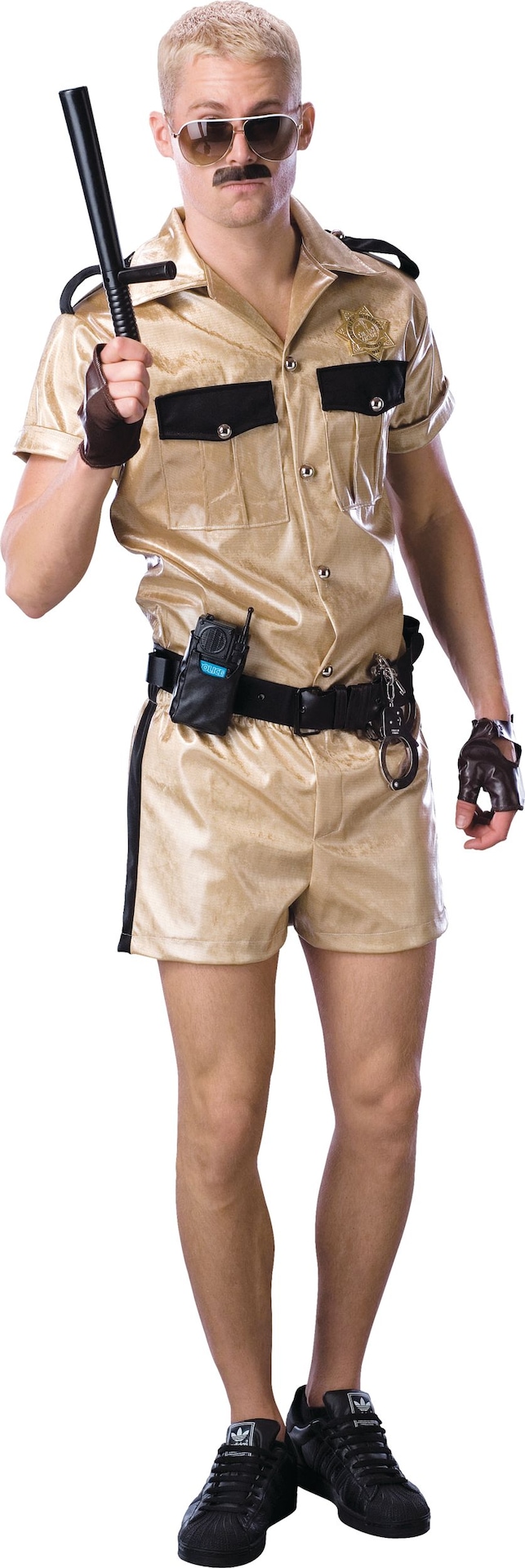 Men's Lieutenant Jim Dangle Tan Romper with Gloves & Moustache ...