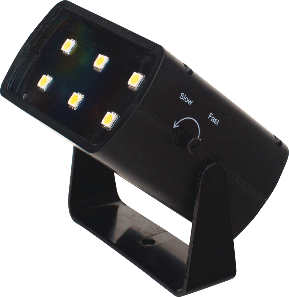 LED Intense Strobe Light with Adjustable Flash Rate, Black, 7.5-in, Indoor/Outdoor Decoration ...