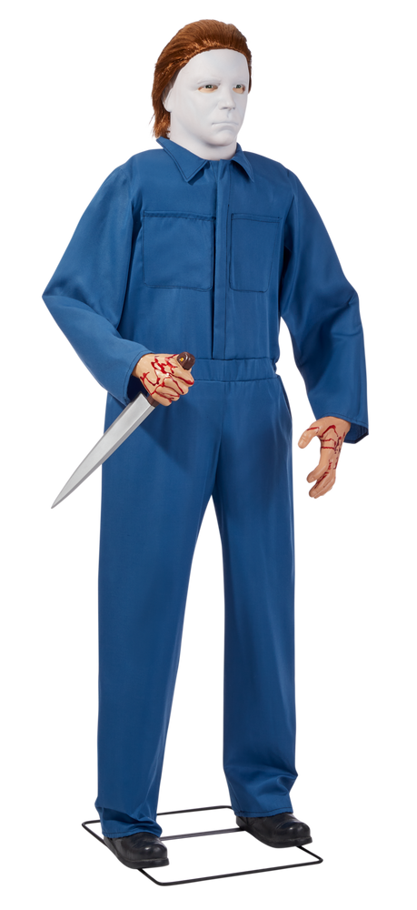 Halloween Micheal Myers Animated Lifesize Horror Character Blue 6 Ft