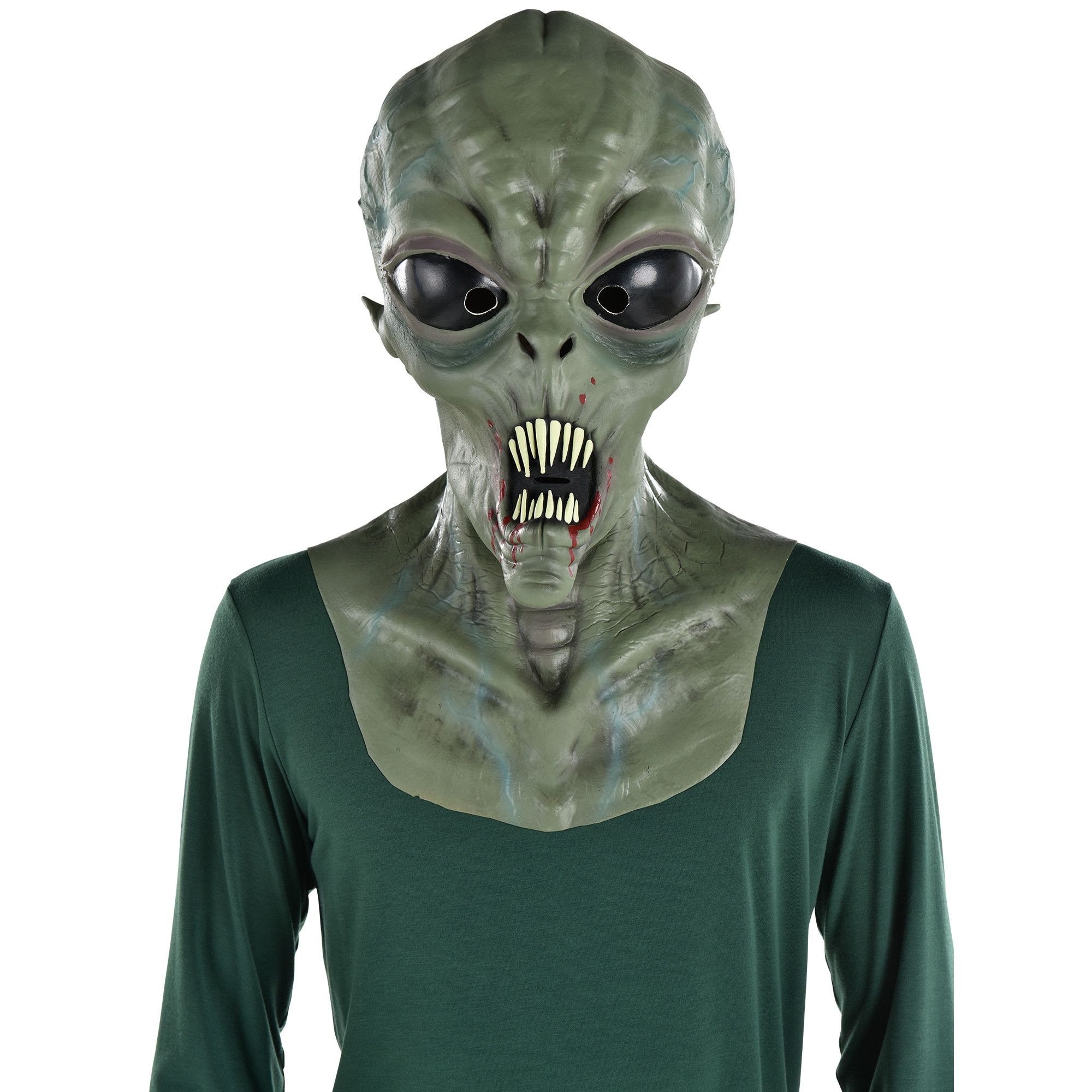 Alien LED Light-Up Mask, Green, One Size, Wearable Costume Accessory ...