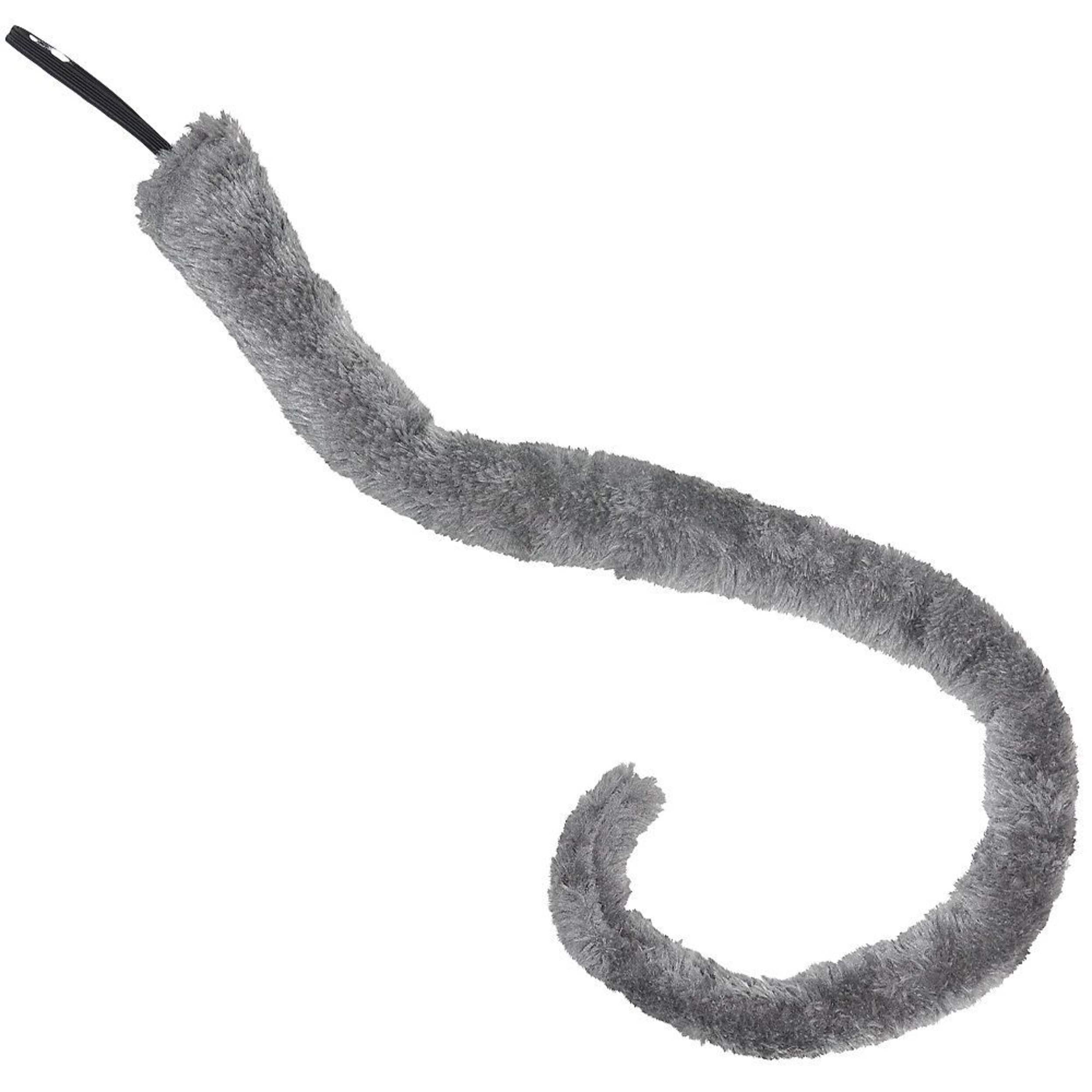 Furry Mouse Tail Grey 26 In Wearable Costume Accessory For Halloween Party City