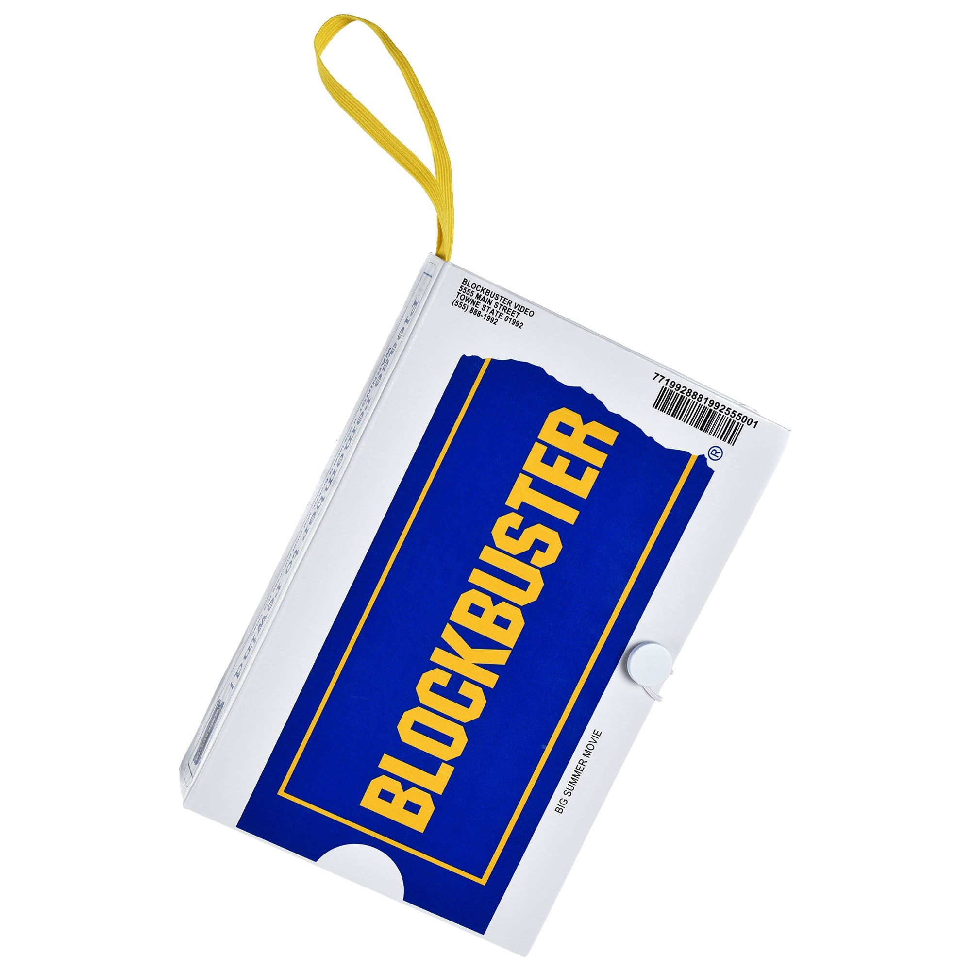 "Blockbuster" Video Case, Blue/Yellow, One Size, Wearable Costume Prop ...