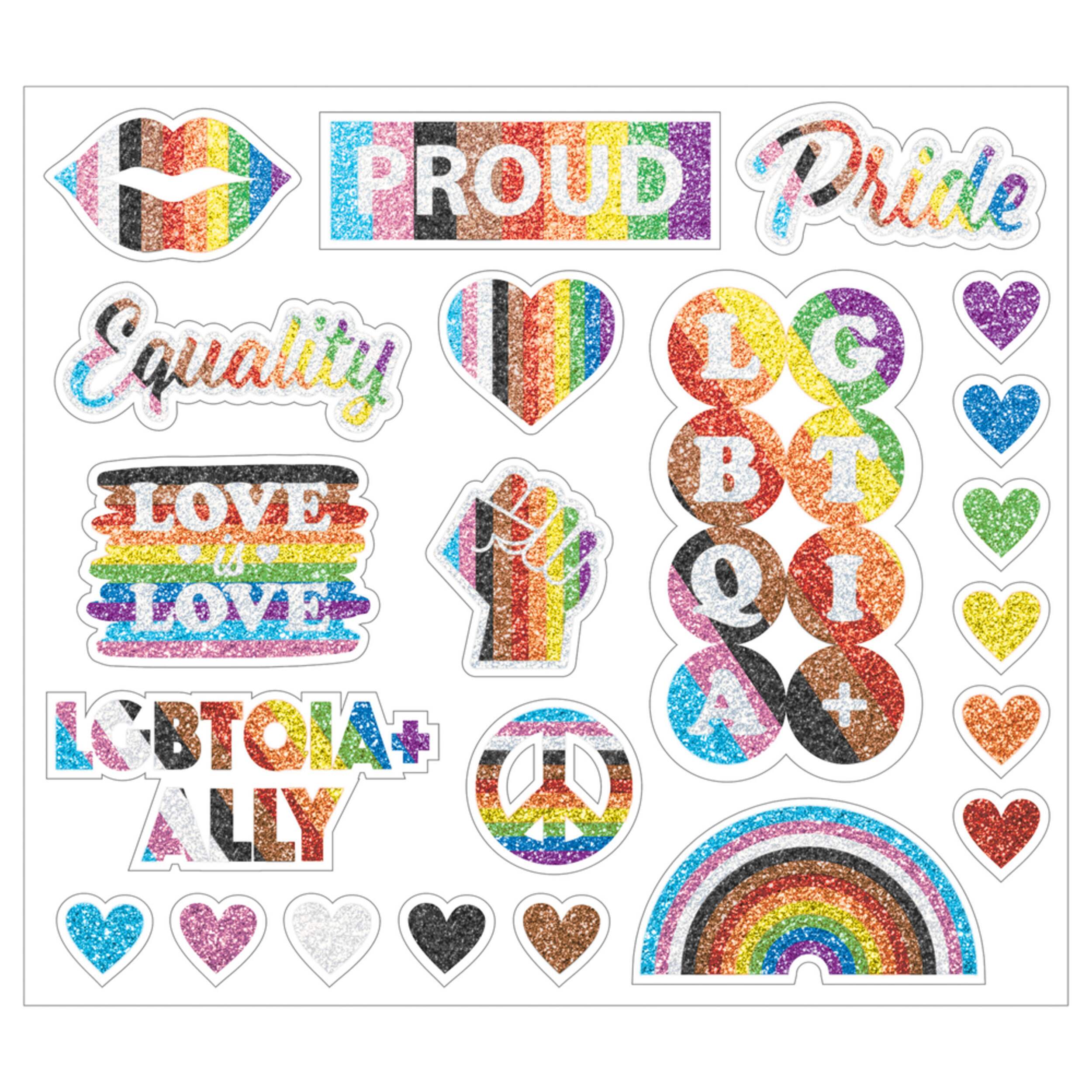 LGBTQ Body Jewelry Stickers, Multicolor, 23-pc | Party City