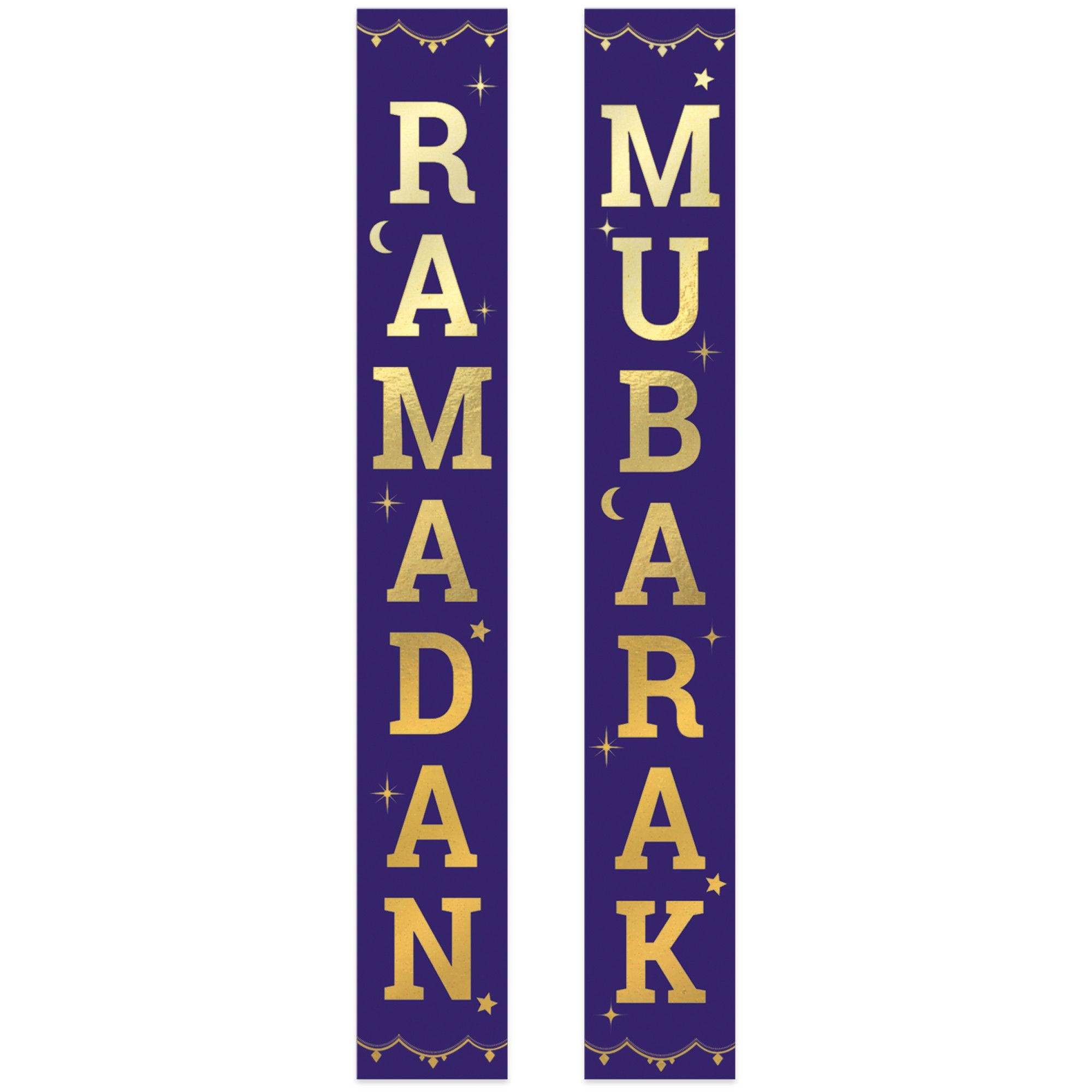 Ramadan Hanging Flags Decoration, Purple/Gold | Canadian Tire