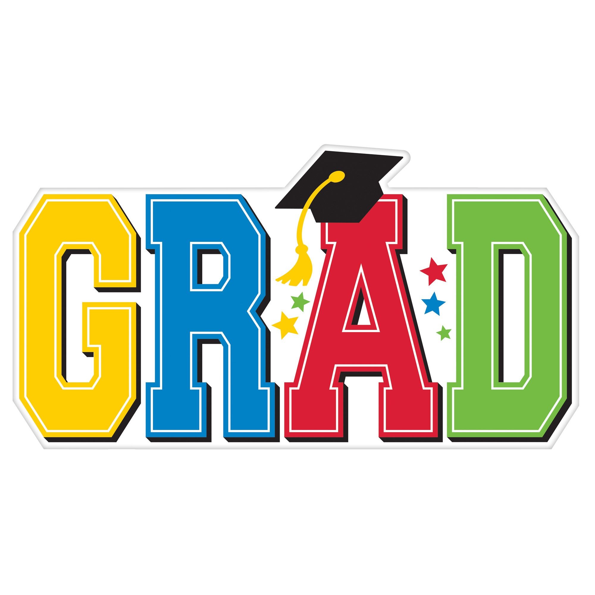 "Grad" Table & Wall Cutout Decoration, Multi-Coloured, 7-in, for ...
