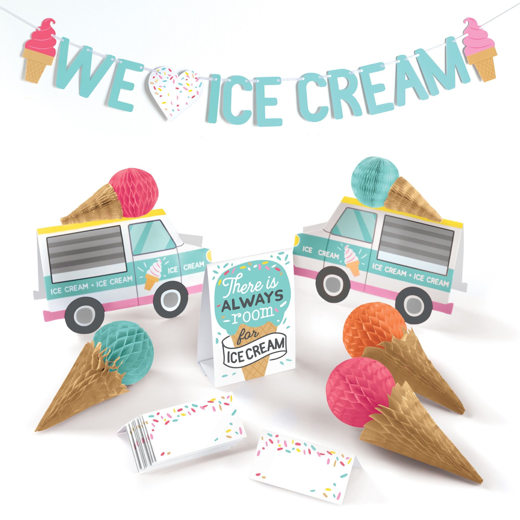 Summer Sweets "We Love Ice Cream" Table Decorating Kit Centerpieces ...