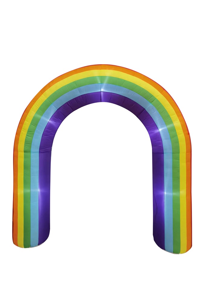 Rainbow Arch Inflatable, 8-ft | Party City