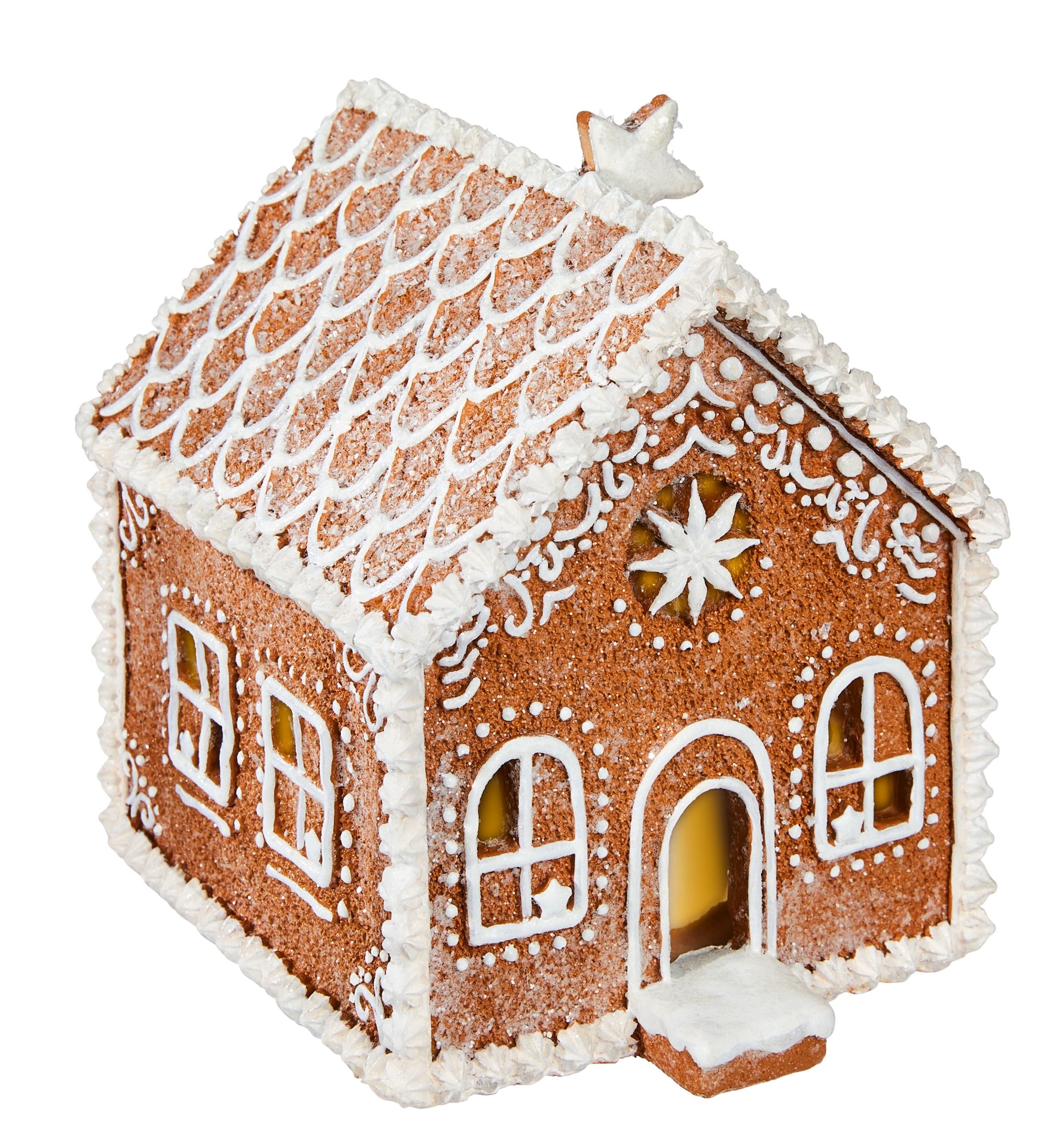 Maison en pain d'épice illuminée CANVAS Atelier du père Noël, 7 po ...