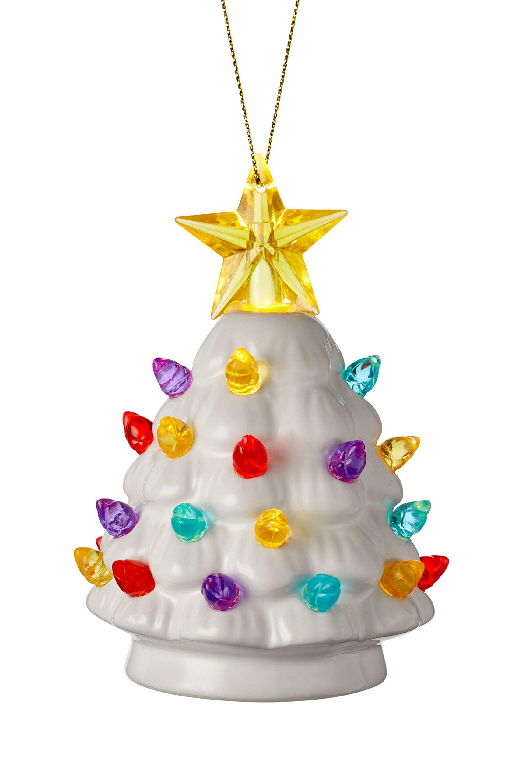 Canvas Brights Collection Pre Lit Ceramic Tree Christmas Ornament