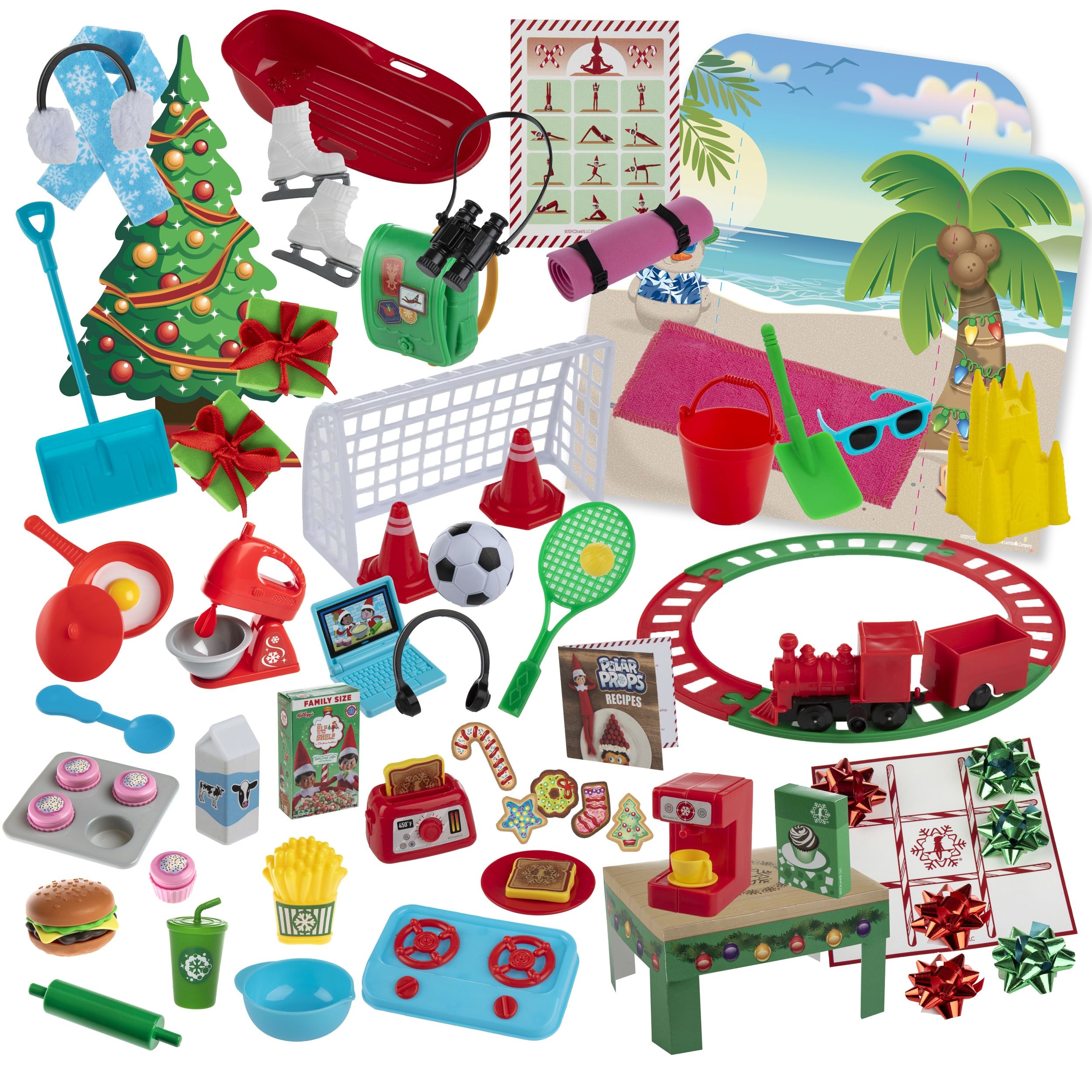 The Elf on the Shelf®: Polar Props™, 24 Day Prop Kit, Christmas ...