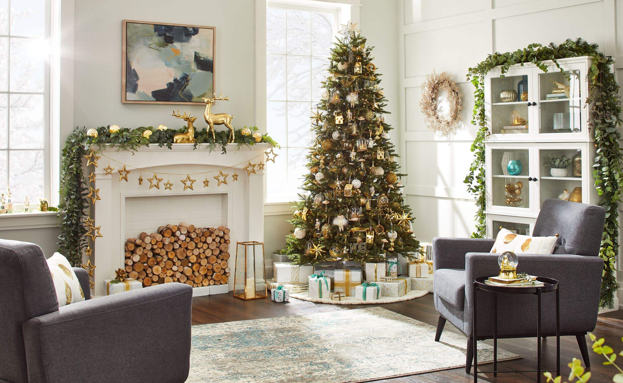 CANVAS Pre-Lit Piedmont Fir Christmas Tree, 1000 Micro-Brite LED Lights ...