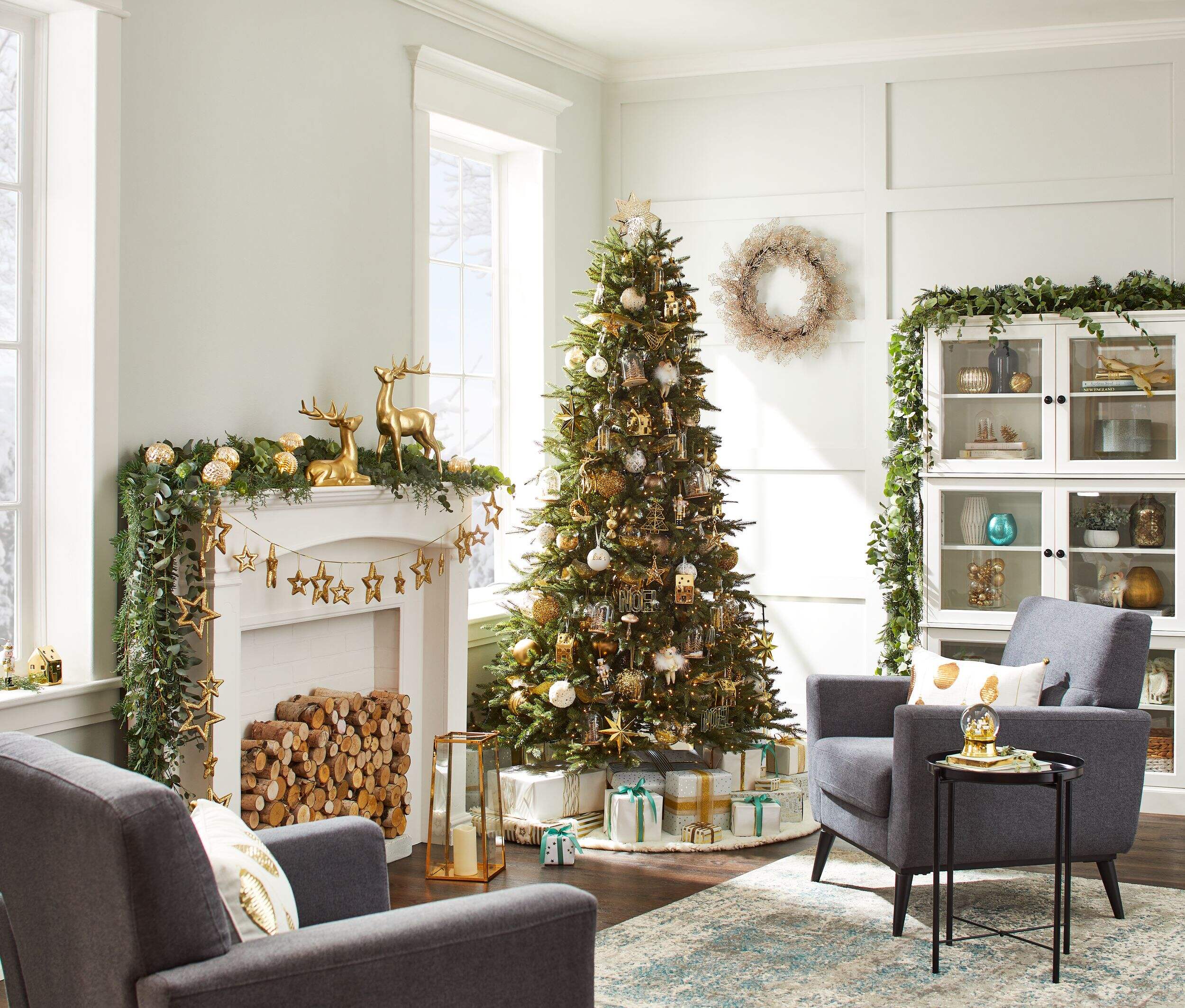 CANVAS Pre-Lit Piedmont Fir Christmas Tree, 1000 Micro-Brite LED Lights ...