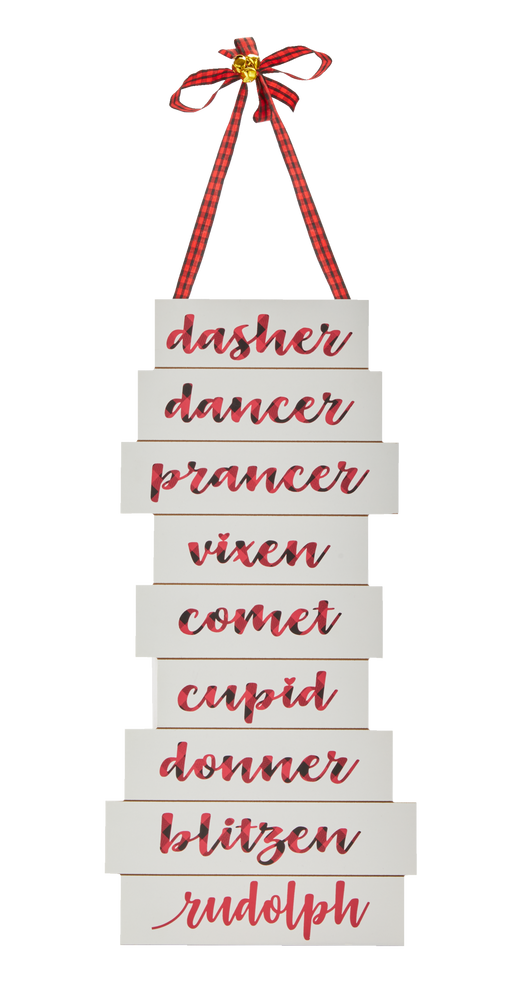 Festive Hanging Sign with Reindeer Names | Canadian Tire