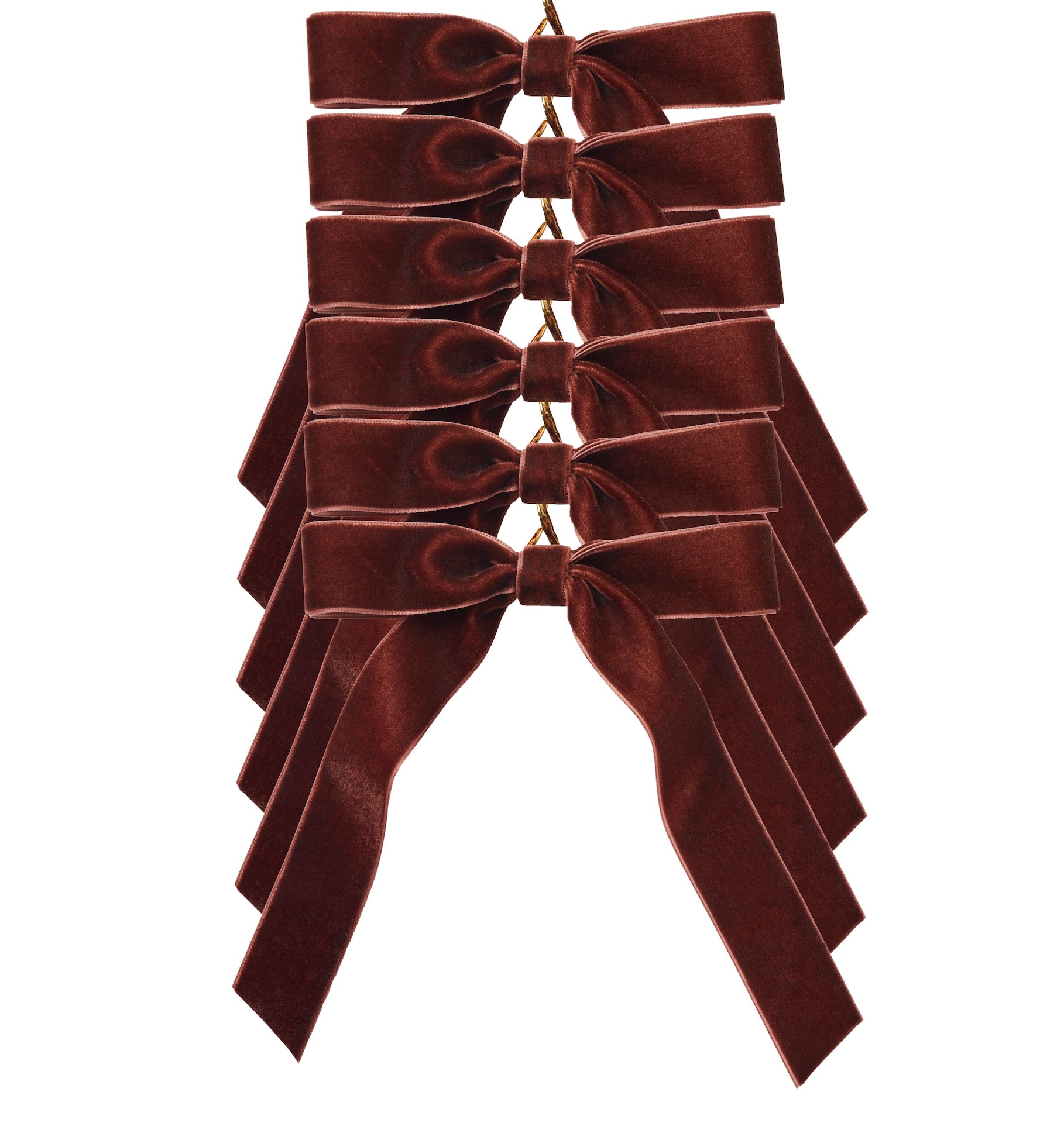 CANVAS Holiday Homecoming Trend Collection Dark Brown Bows, 5-in, 6-pk ...