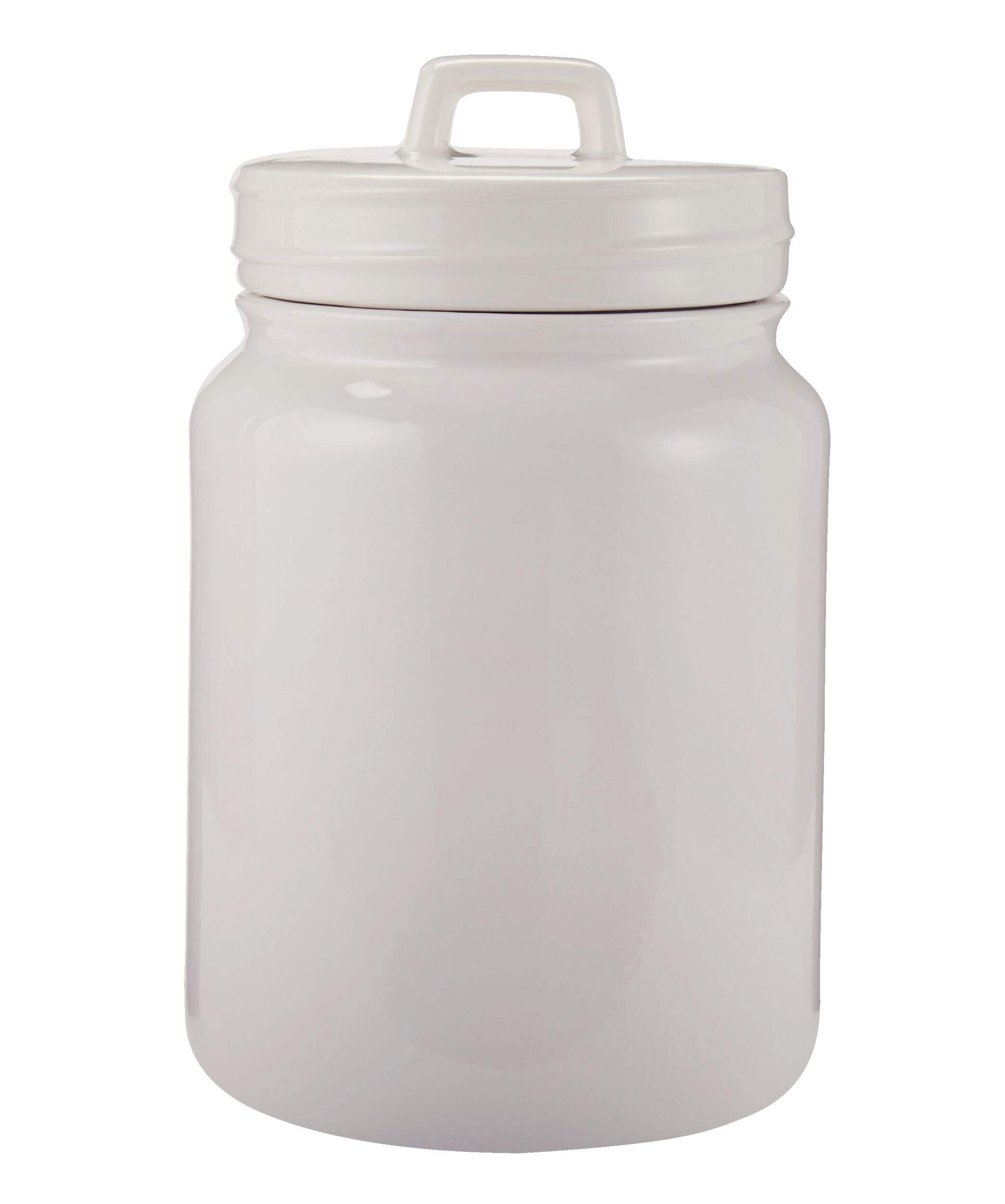 Jillian Harris X CANVAS Christmas Ho Ho Ho Cookie Jar, White Stoneware ...