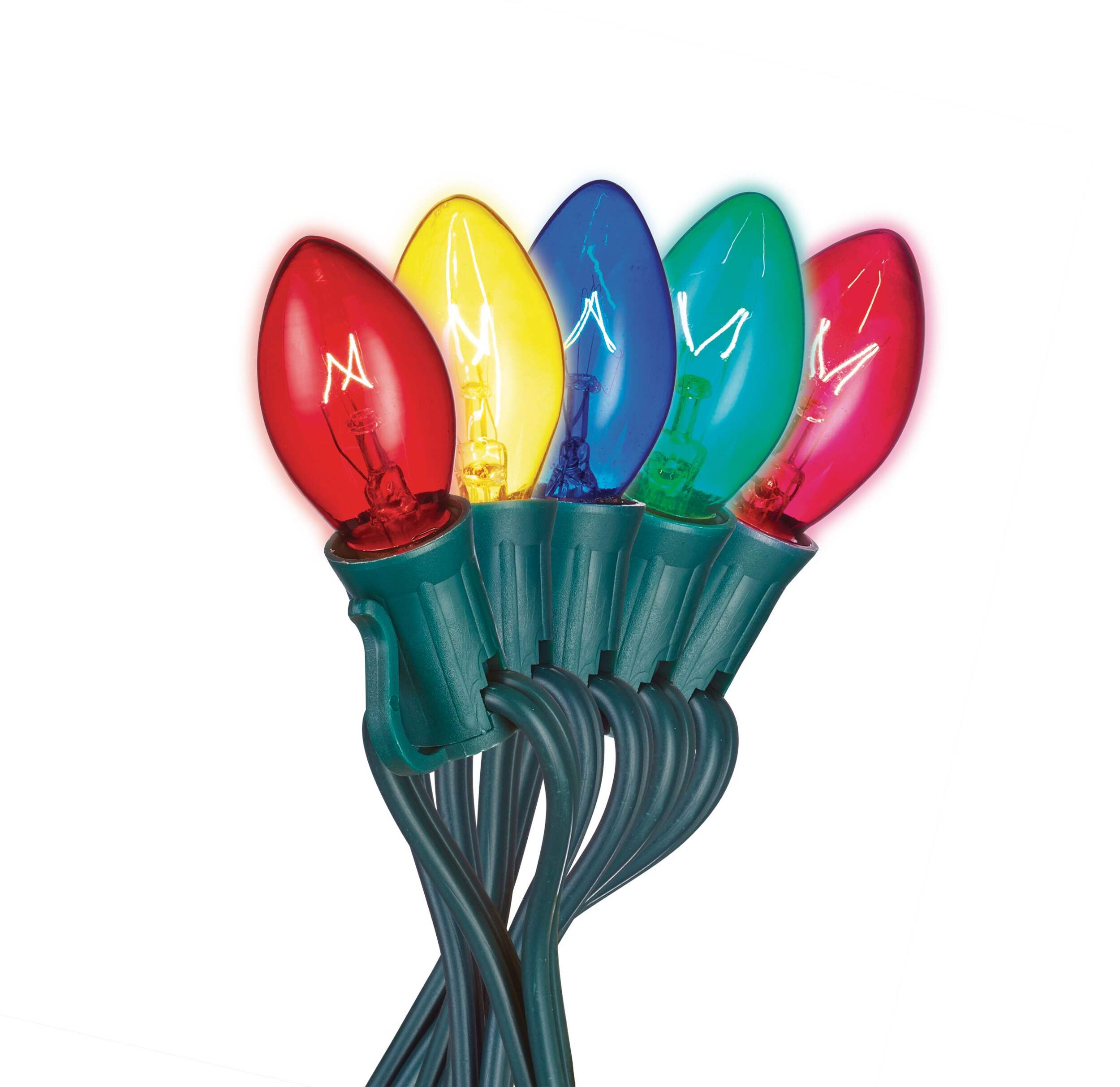 For Living Outdoor C7 Christmas Lights, 25 Incandescent Lights, Multi ...