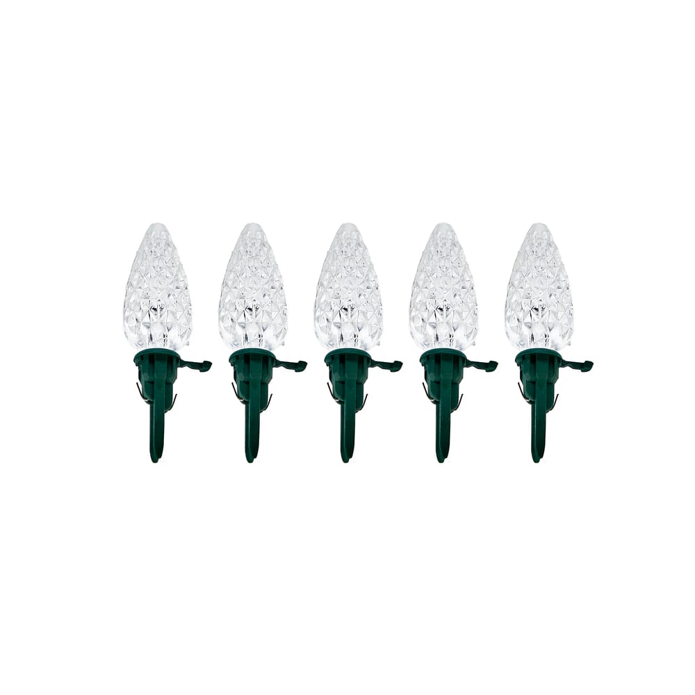 Noma C6 Christmas Lights Replacement Bulbs 5 Led Lights Cool White