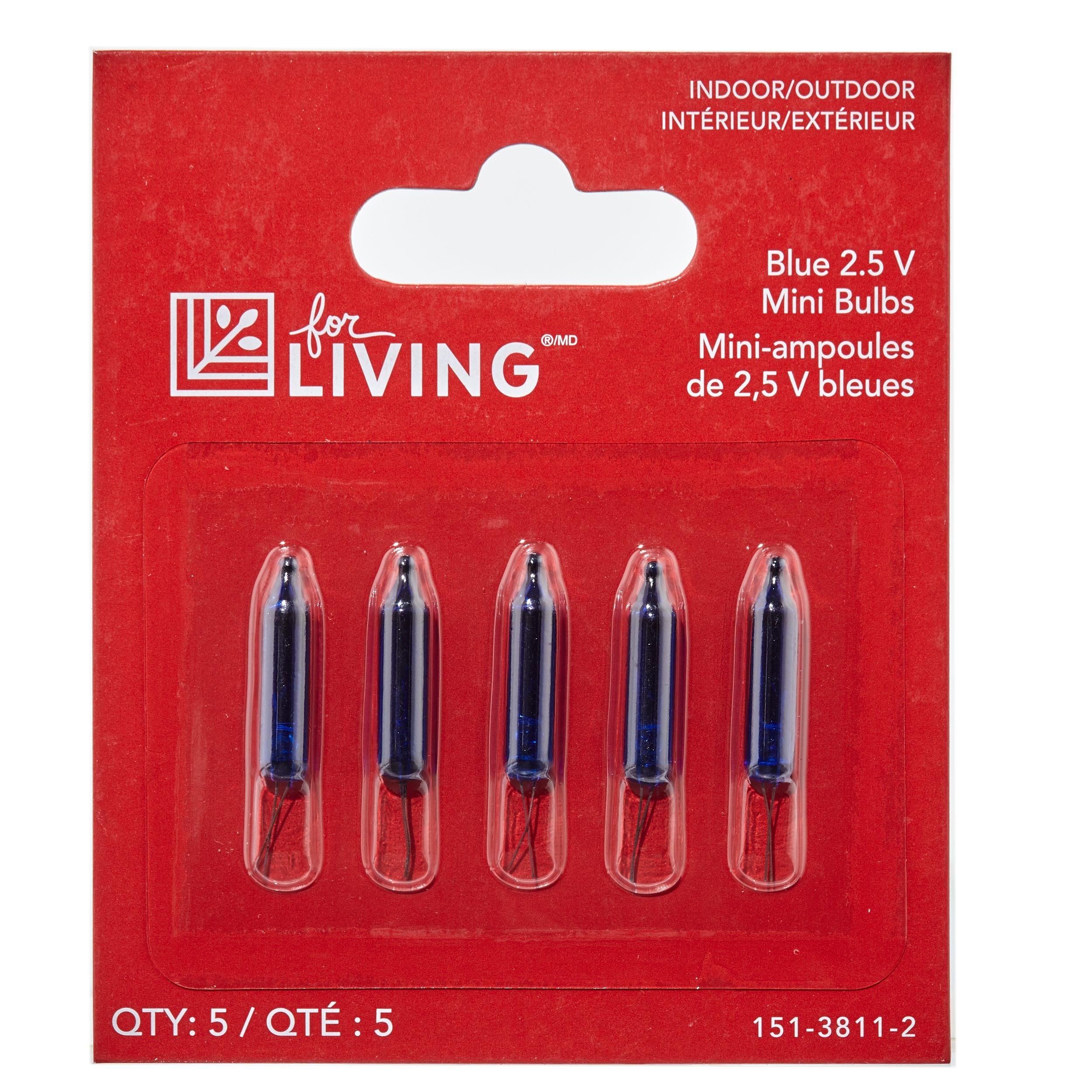 For Living Mini Christmas Lights Replacement Bulbs 2.5V, 5 Incandescent ...