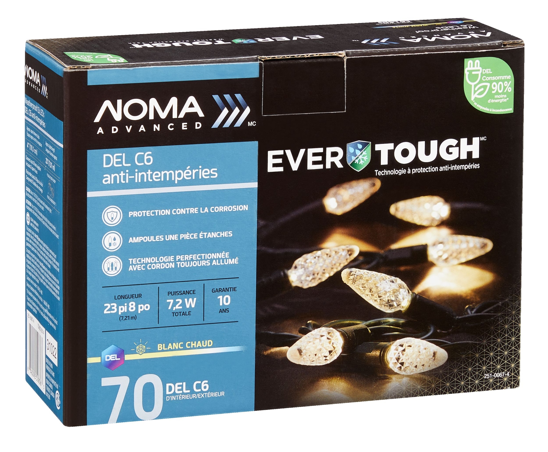 Lumières de Noël à DEL C6 résistantes aux intempéries NOMA Advanced ...