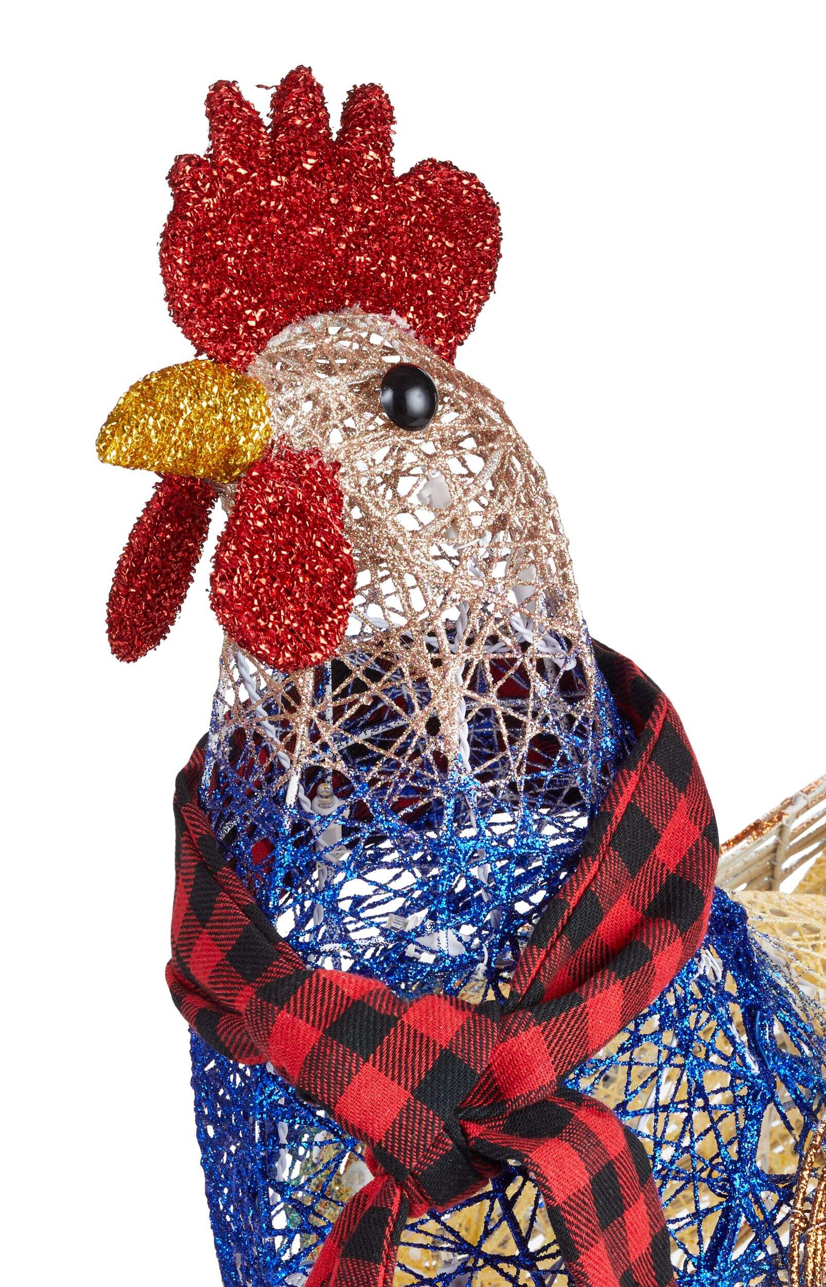 Coq illuminé avec 50 lumières à DEL pour l'intérieur ou l'extérieur CANVAS, blanc chaud, 26 po ...