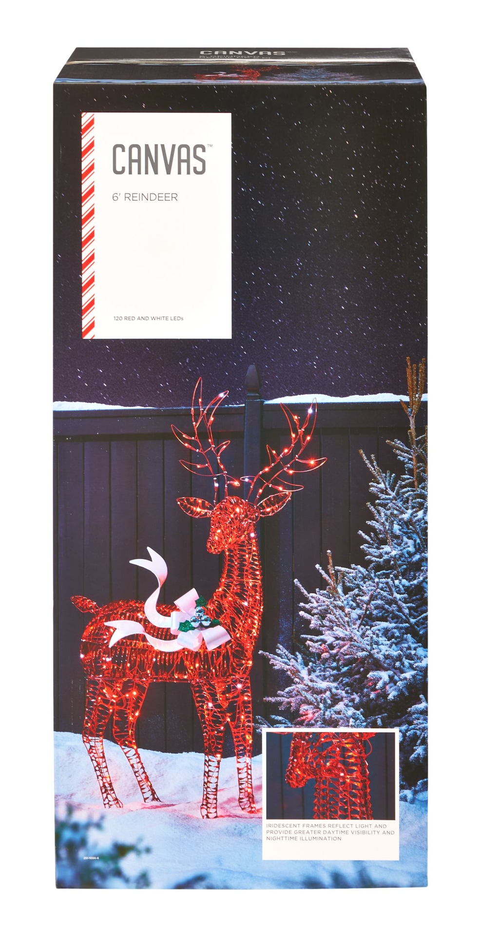 CANVAS Sparkle Iridescent Ribbons Red Reindeer Christmas Decor, Cool ...