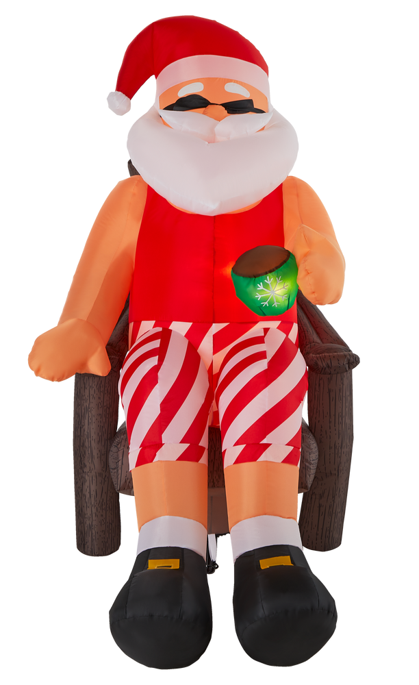 Airblown® Santa with Muskoka Chair, Christmas Décorations, 5.5-ft ...