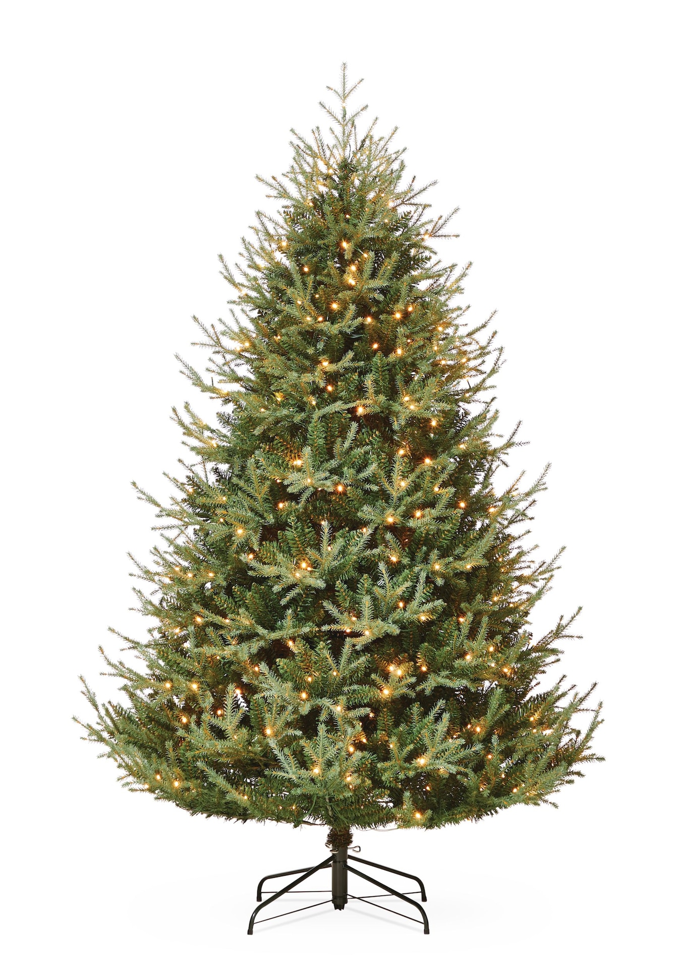 CANVAS Pre-Lit Indoor Noelle Fraser Upswept Acorn Bottom Christmas Tree, 500 Mini LED Lights, 7 ...