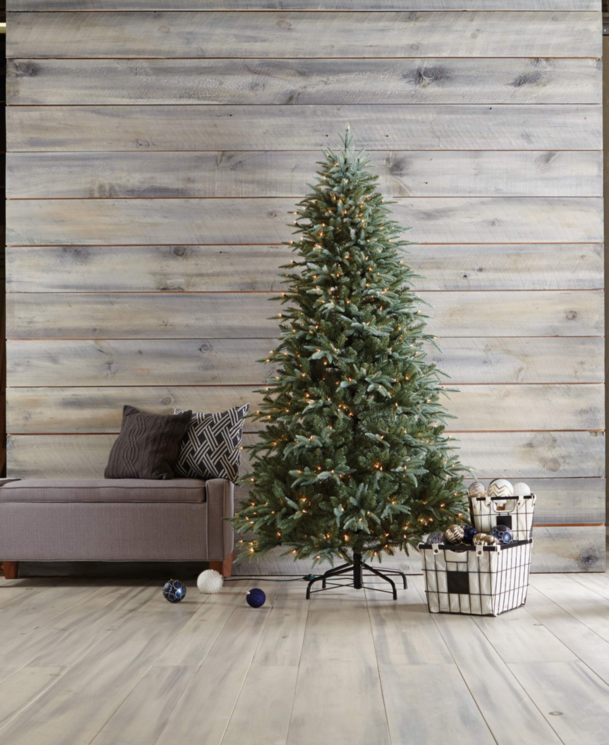 CANVAS Pre-Lit Glacier Blue Spruce Christmas Tree, 7-ft | Canadian Tire