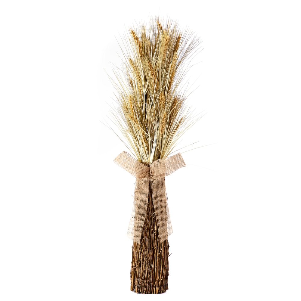 CANVAS Wheat Grass Floral Arrangement, Indoor Fall & Thanksgiving ...