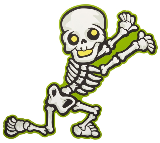 Gemmy Skeleton Window Porch Hanger, White/Green, 18-in, Indoor/Outdoor ...
