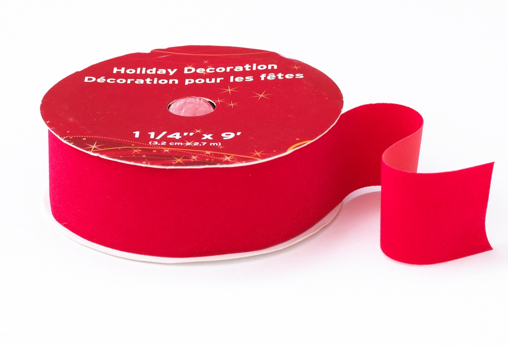 Holiday Collections Red Flocked Ribbon | Canadian Tire