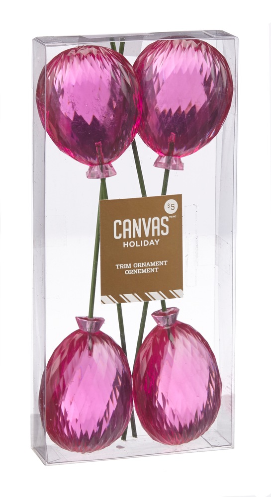 CANVAS Brights Collection Glass Balloon Picks, Assorted, 4-pk ...