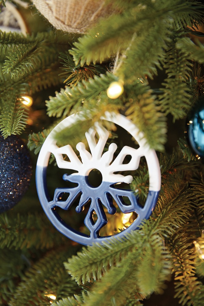 CANVAS Blue Dipped Ceramic Snowflake Ornament, Assorted | Canadian Tire