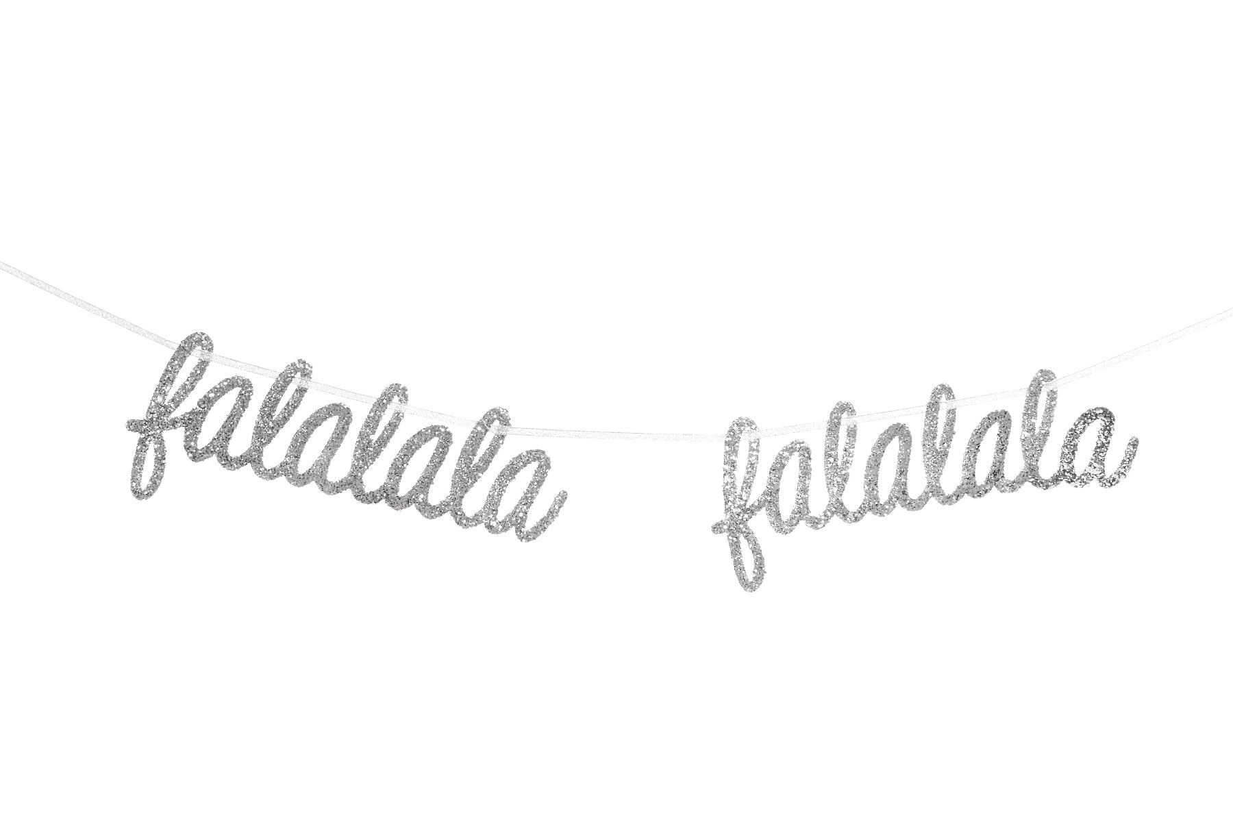 CANVAS Silver Collection Christmas Decoration FALALA Script Garland, 6 ...