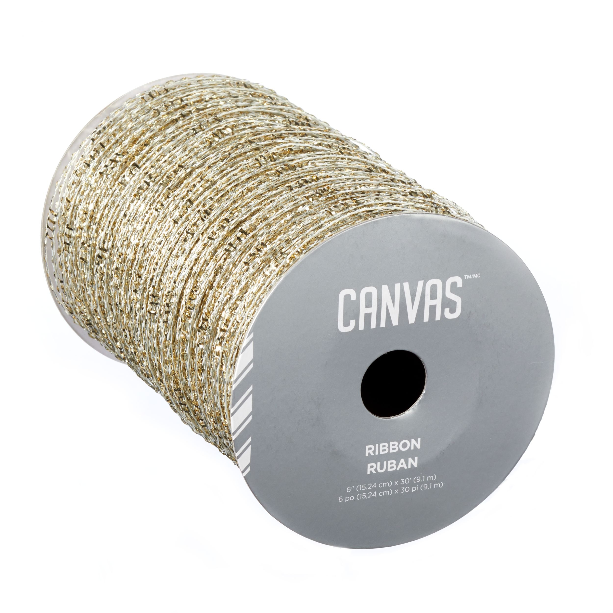 CANVAS Silver Collection Christmas Decoration Expandable Mesh Ribbon, 6 ...