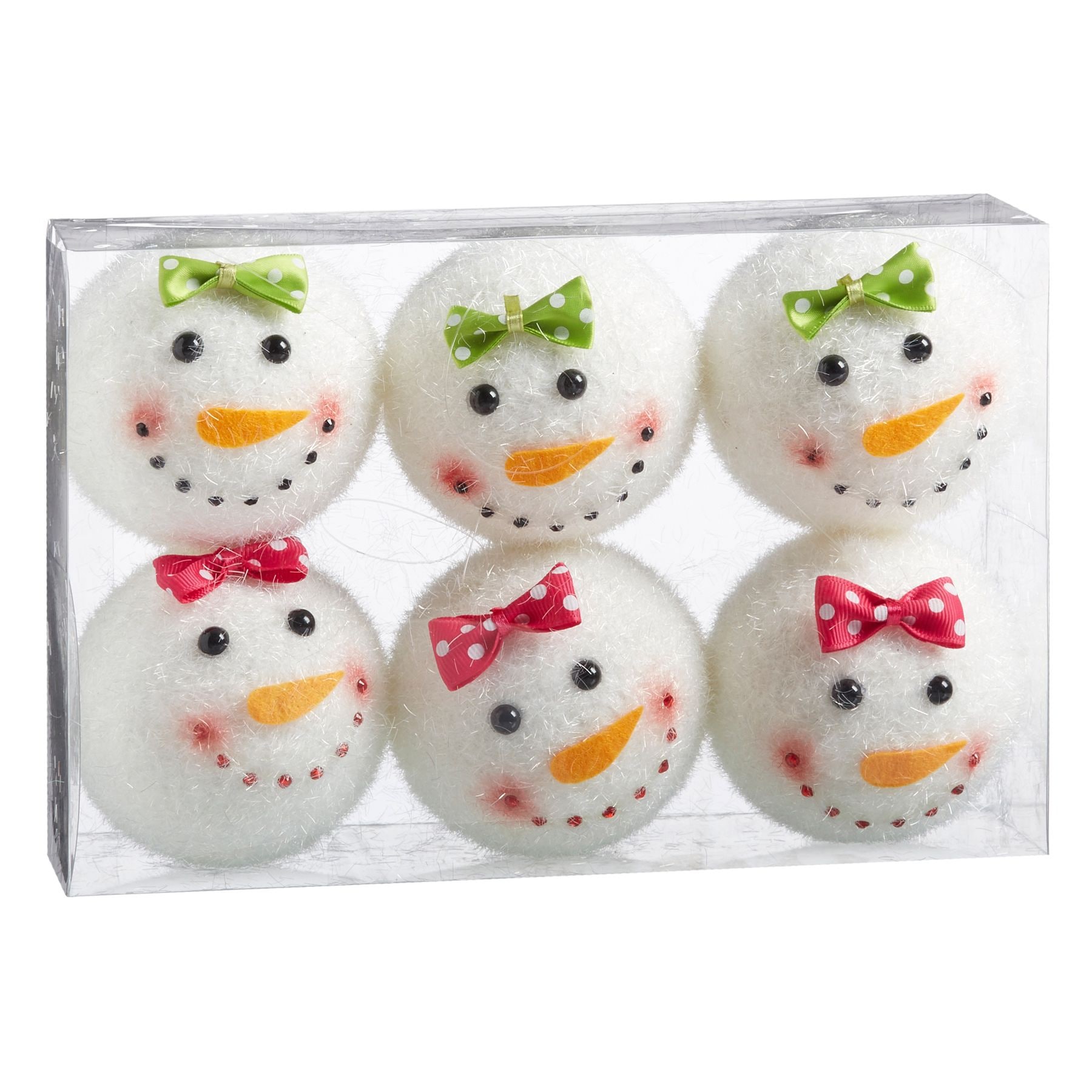 CANVAS Collection Éclat - Boules de Noël à motif bonhomme de neige, 6 ...