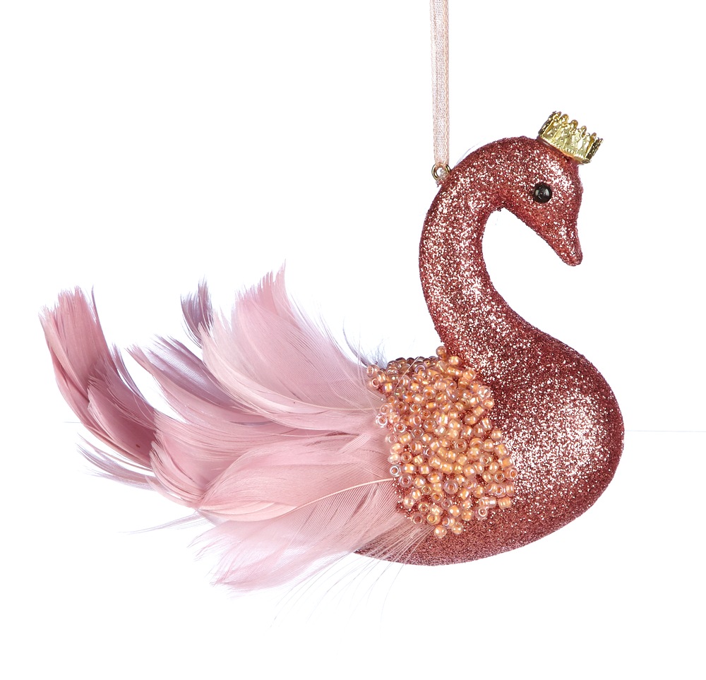 Décoration de Noël cygne de neige scintillante CANVAS Collection ...