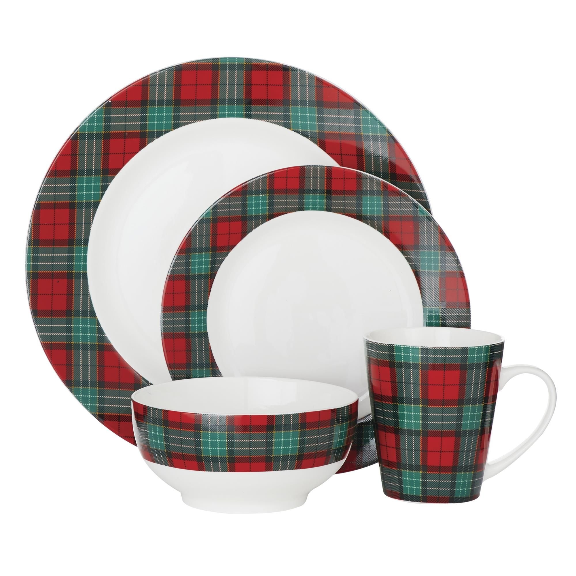 CANVAS Plaid Dinnerware Set, 16-pc | Canadian Tire