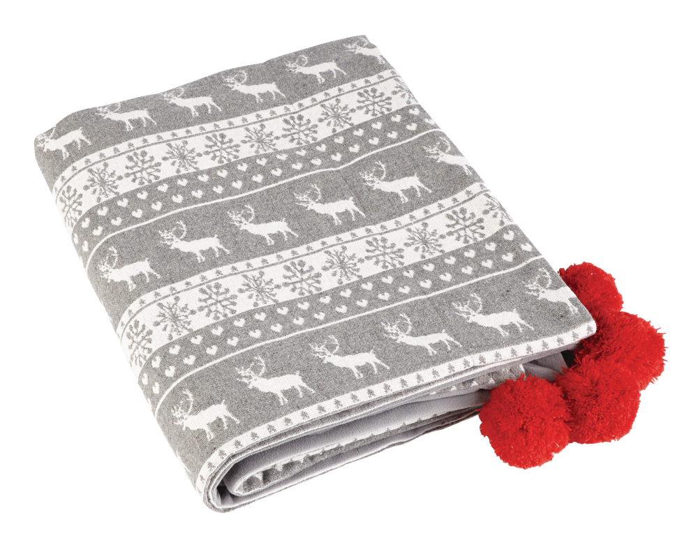 CANVAS Fairisle Throw with Pom-Poms | Canadian Tire