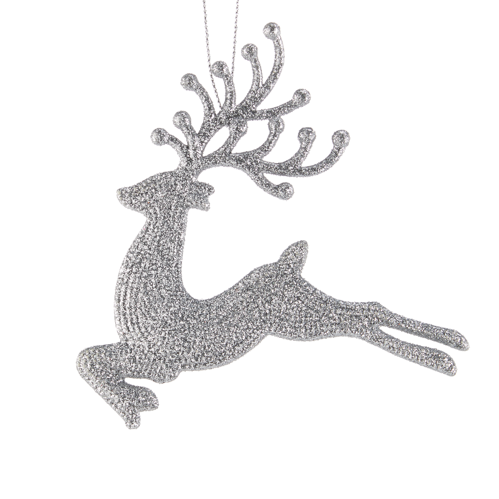 Canvas Silver Collection Decoration Dashing Deer Christmas Ornament 6