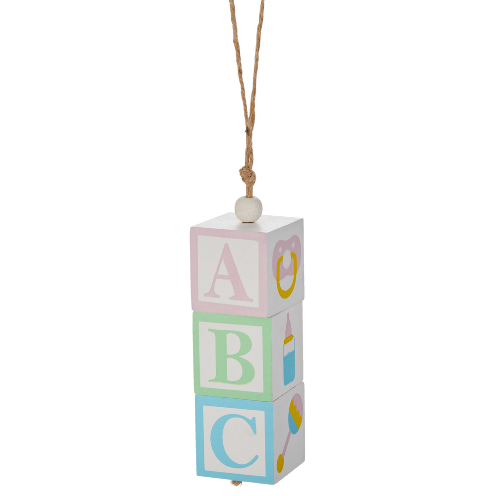 CANVAS Brights Collection Wooden Decoration ABC Block Tower Christmas ...