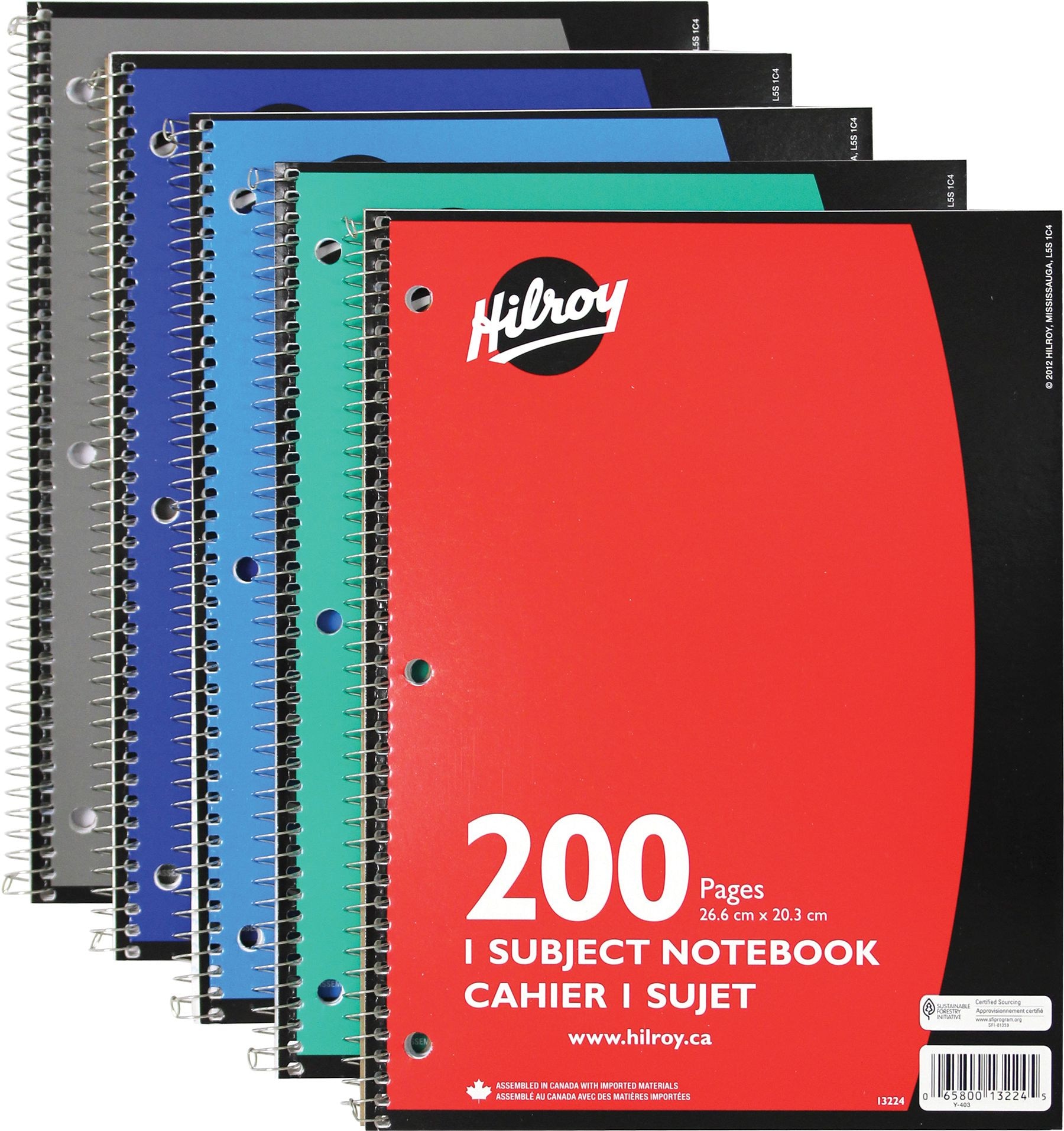 Cahier de notes ligné à 1 sujet Hilroy, 200 pages | Party City