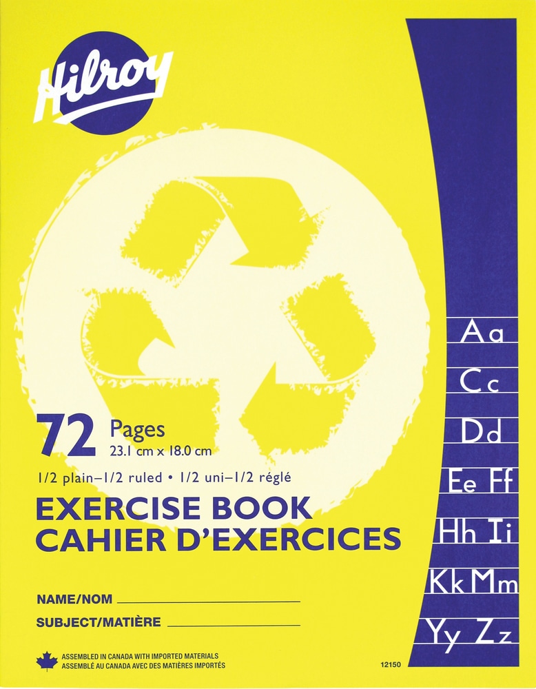 Hilroy Half-Ruled Exercise Book, Yellow | Canadian Tire