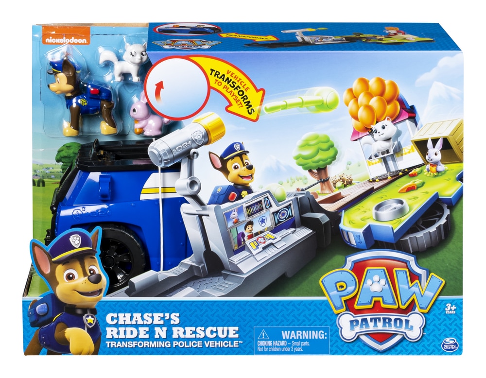 Ensemble camion et auto de police 2-en-1 Pat’ Patrouille Chase’s Ride ‘n’ Rescue, choix variés ...