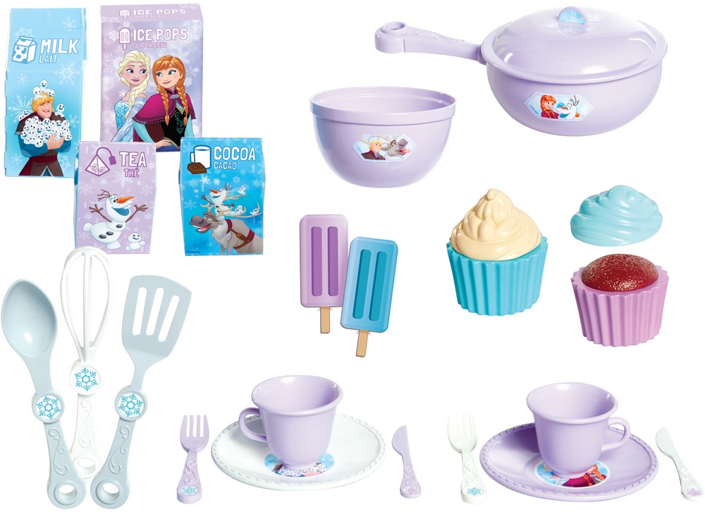 Disney Kitchen Playsets w/ Anna & Elsa Characters For Kids, 20 pc, Ages ...