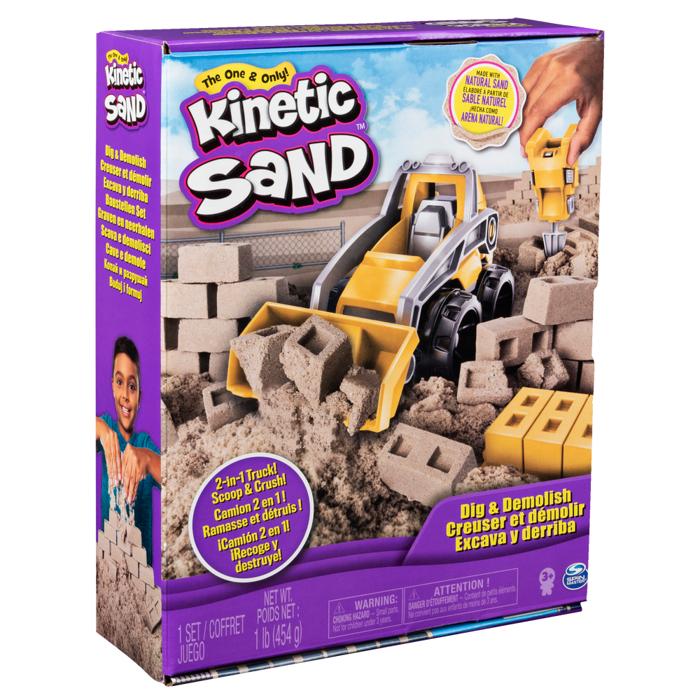 Kinetic Sand 2-in-1 Dig & Demolish Construction Truck Playset For ...