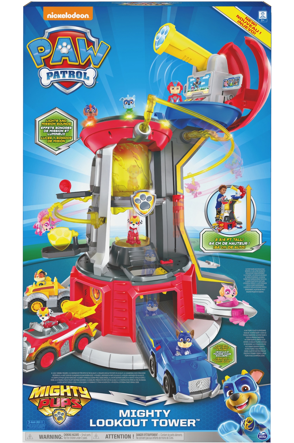 HUGE Paw Patrol Mighty Pups Lookout Tower New 2019 Toys Super Paws ...