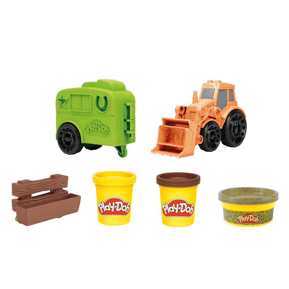 Play-Doh Wheels Tractor Farm Truck Toy Compound Playset, Multi-Colour ...
